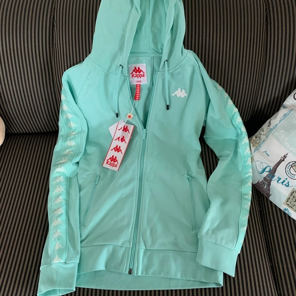 Kappa | Jackets & Coats | Nwt Kappa Womens Banda Logo Full Zip Hoodie L ...